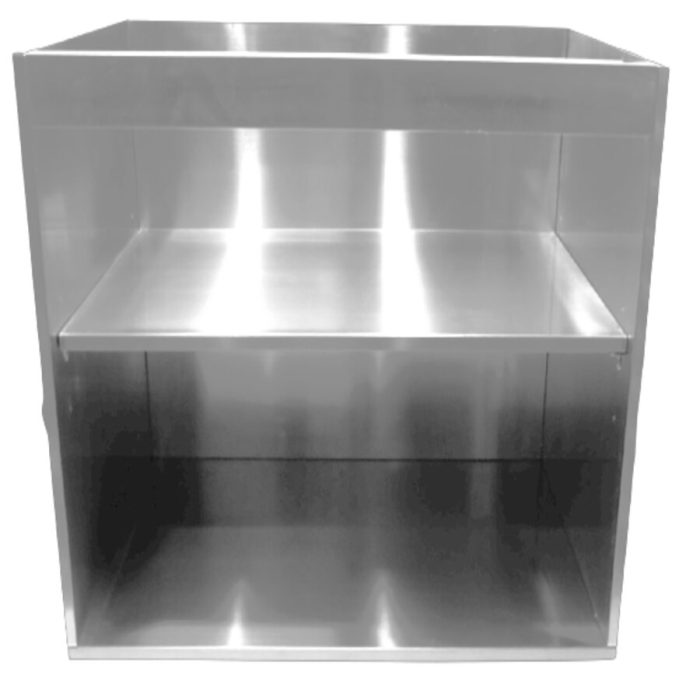 450mm STAINLESS STEEL CABINET CARCASS with shelf and back cover ...