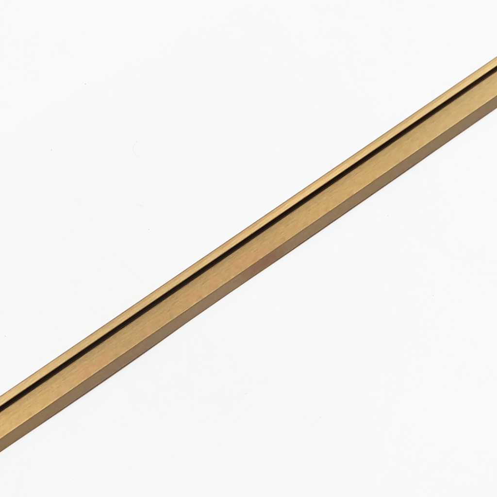 Aluminum Slim Frame without Handle, Gold, 3300mm | Tenbuild PH